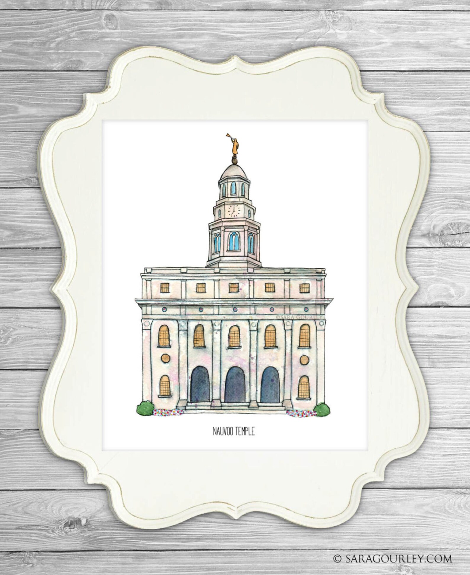 Nauvoo Temple Watercolor Art Print- Personalized Gift, Painting, Art ...