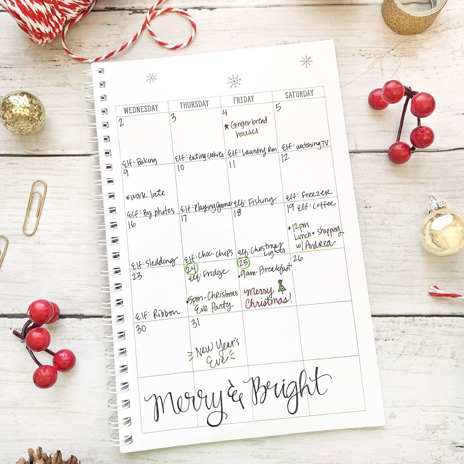 Christmas Planner Gift Tracker Stocking Stuffers Holiday - Etsy