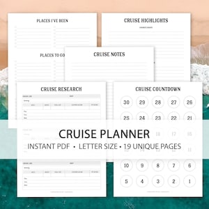 Ultimate Cruise Planner Bundle, Editable Cruise Schedule, Ink Saver ...