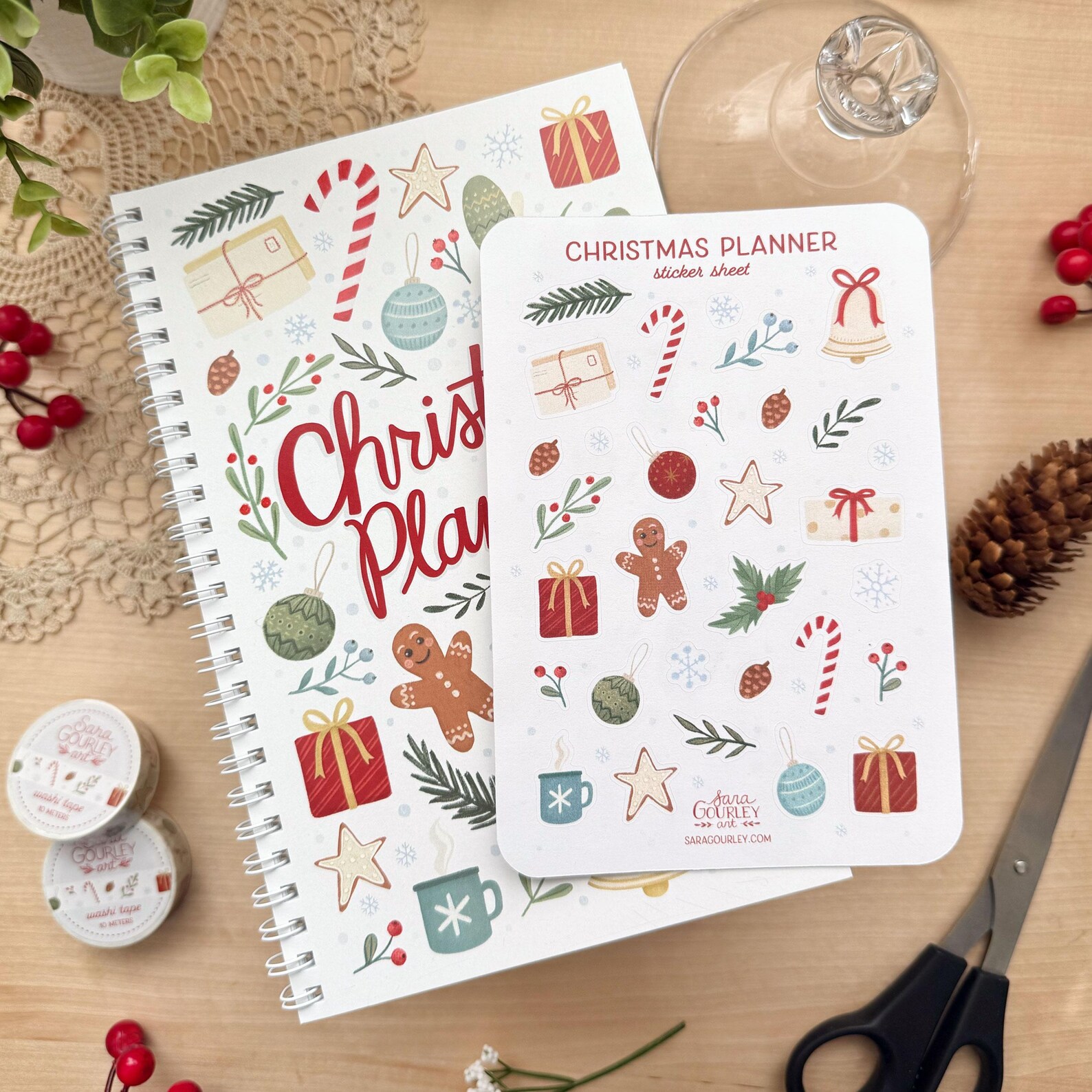 Christmas Sticker Sheet | Christmas Planner Stickers, Winter, Holiday ...