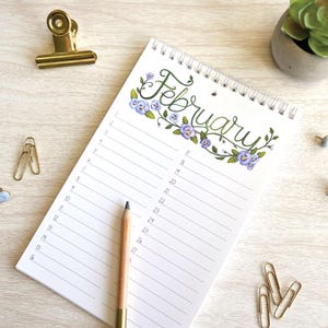 Birth Flower Watercolor Perpetual Calendar, Floral Birthday Calendar ...