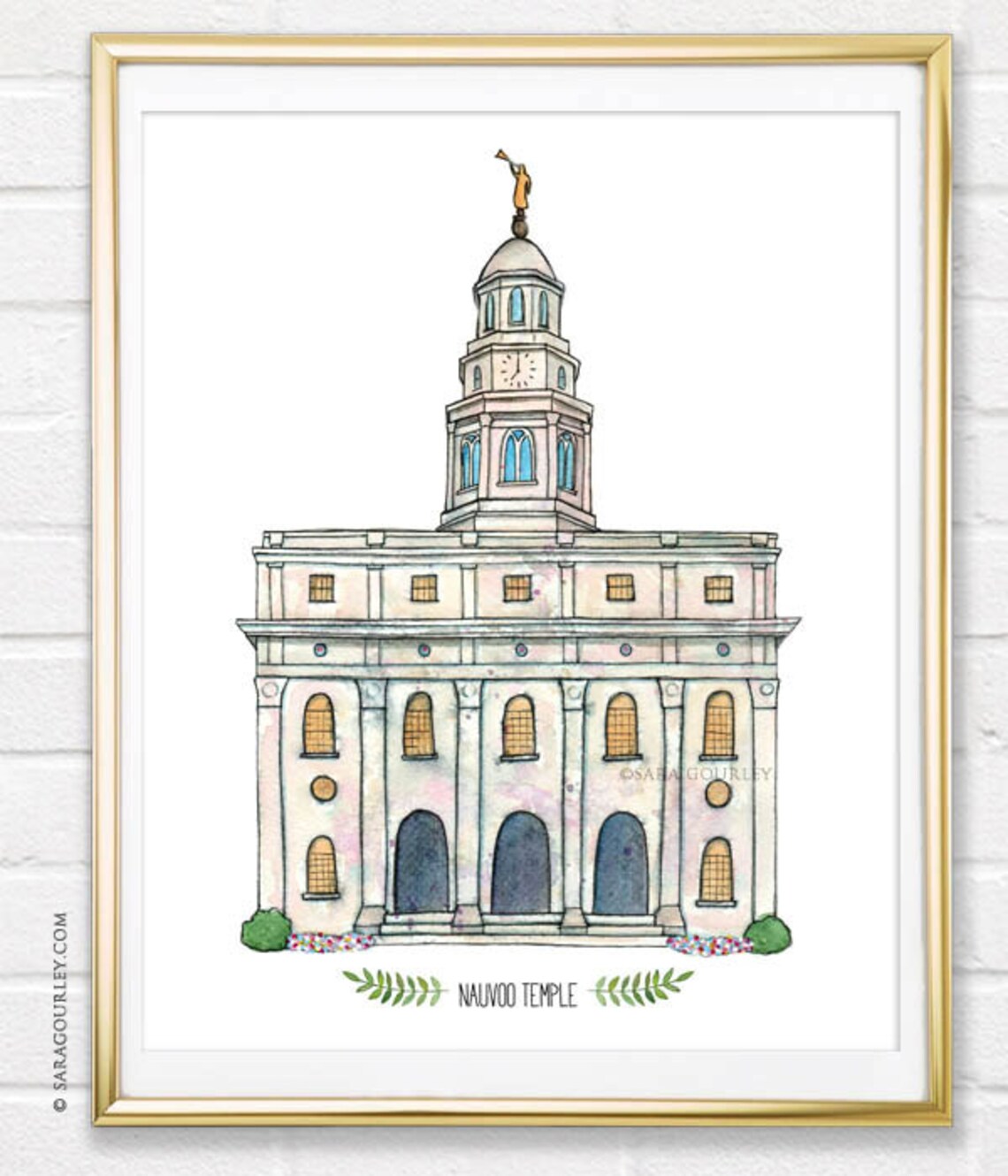 Nauvoo Temple Watercolor Art Print- Personalized Gift, Painting, Art ...