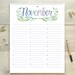 Large Floral Watercolor Birthday Calendar 8.5x11 - Etsy