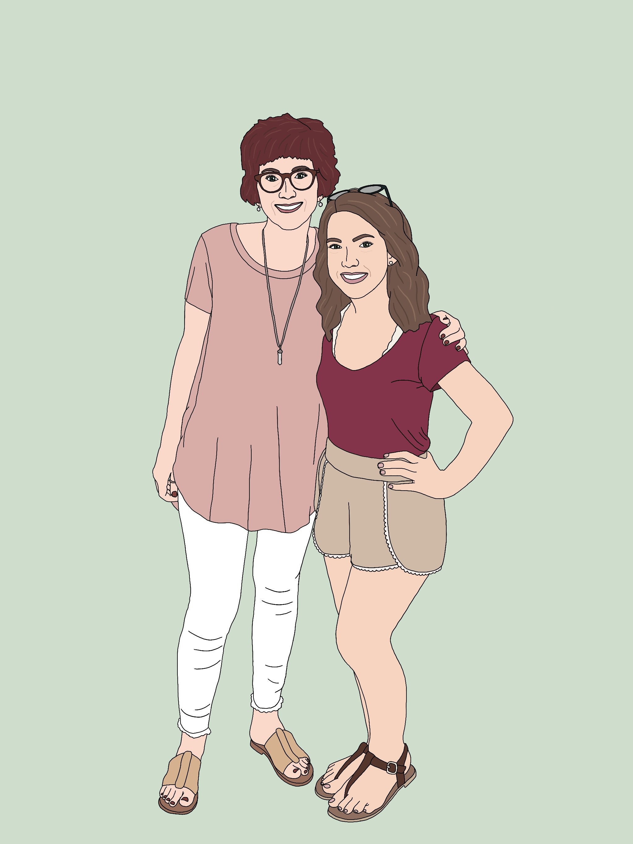 Custom Digital Cartoon Portrait Illustration | Etsy