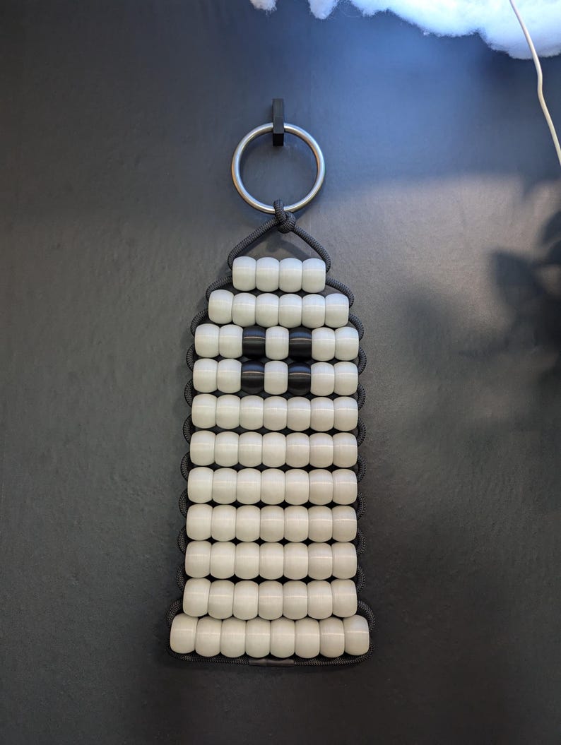 Handmade Jumbo 90s Ghost Bead Keychain - Etsy