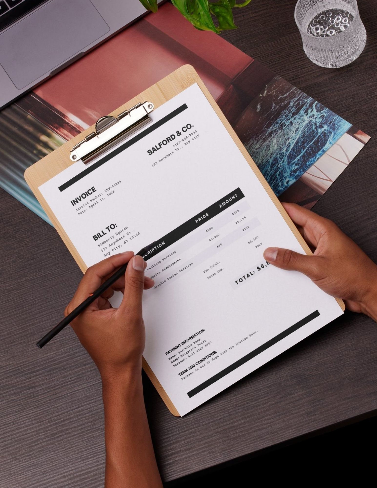 Digital Invoice Template - Etsy