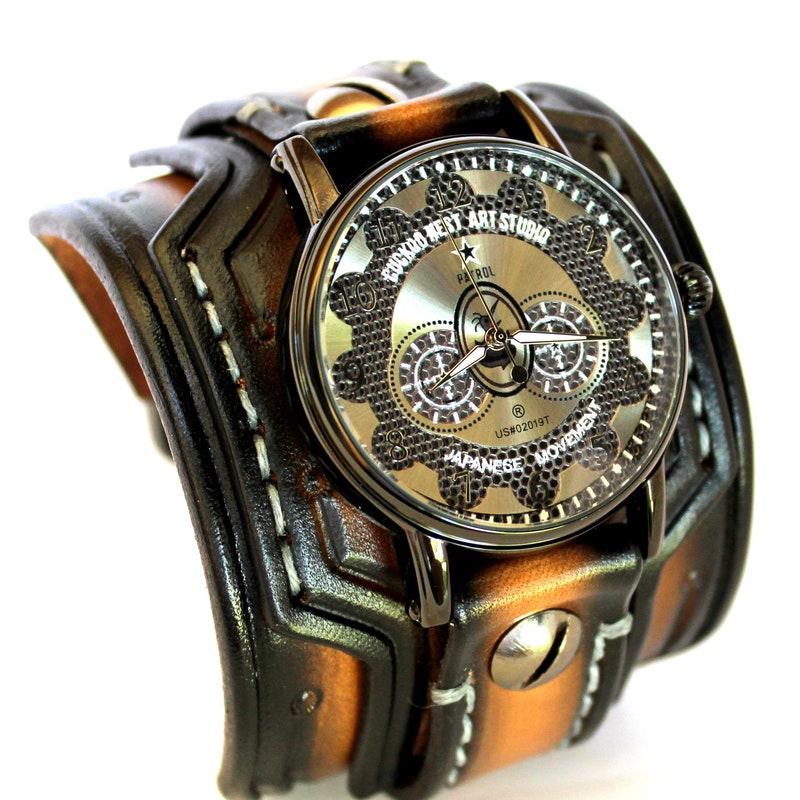 Leather Cuff Watch - Etsy