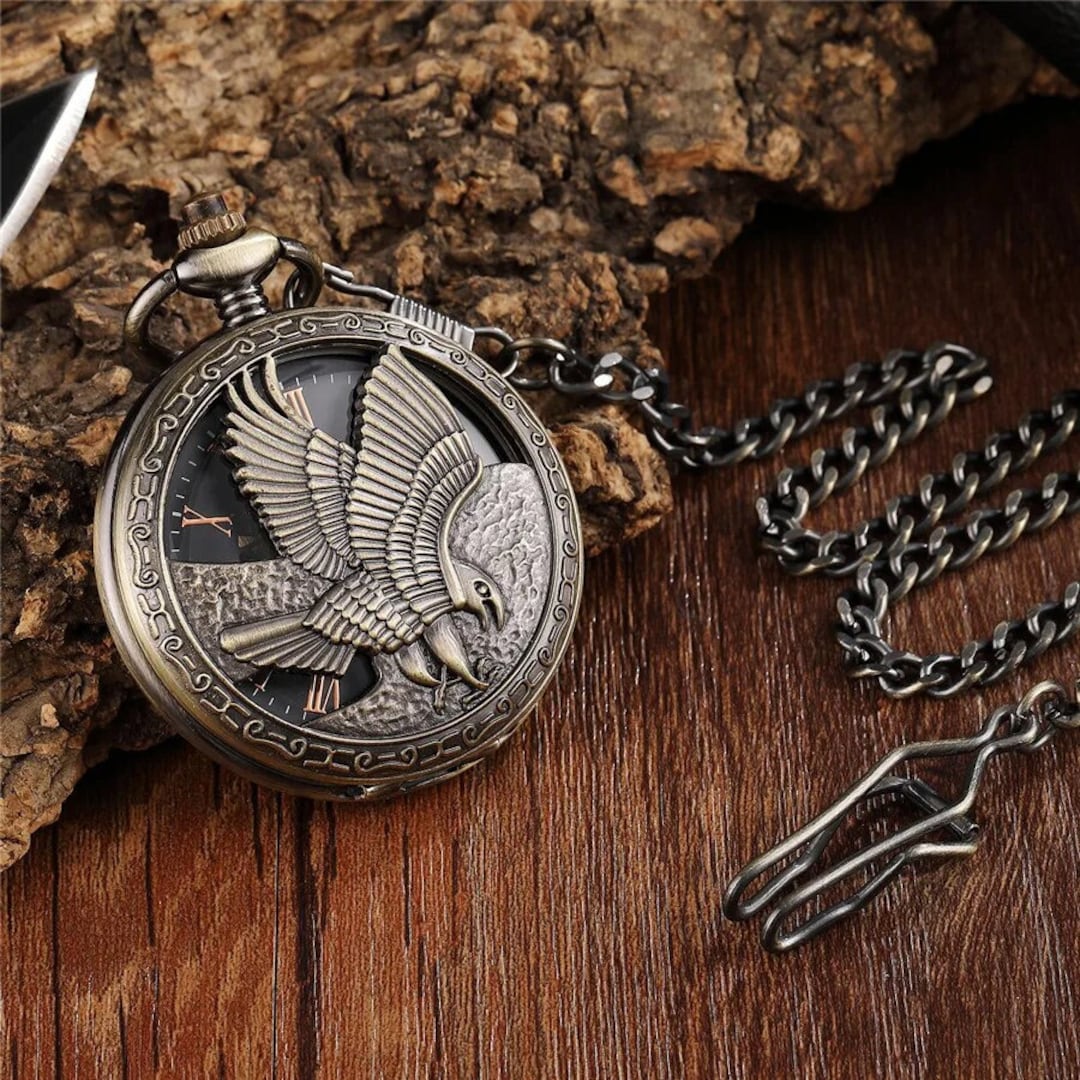 Eagle Pocket Watch, Steampunk Pocket Watch, Bronze Pocket Watch ...