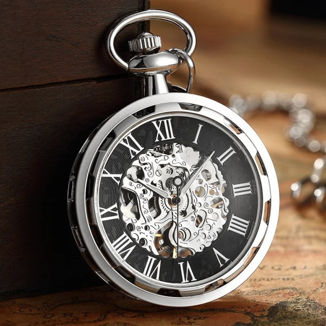 Steampunk Pocket Watch, Men's Pocket Watch, Skeleton Pocket Watch ...