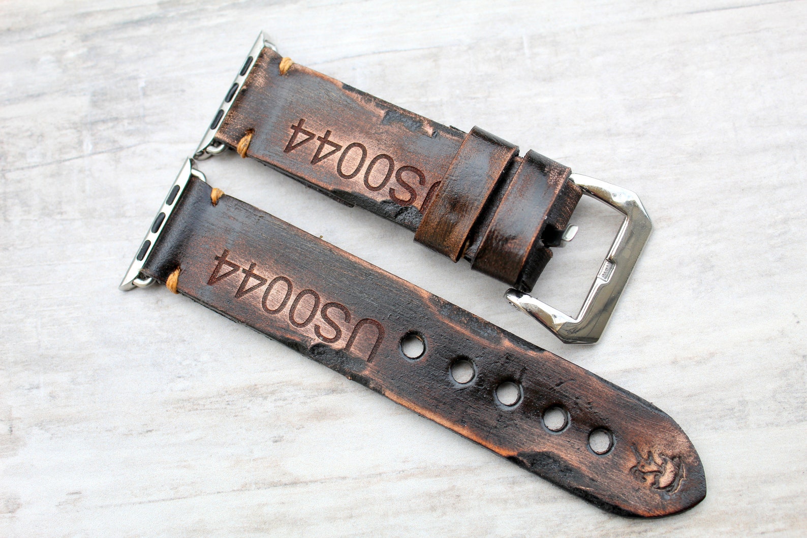 Vintage Leather Apple Watch Band Brown Apple Watch Strap 38 - Etsy
