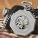 Silver Pocket Watch, Octagon Pocket Watch, Steampunk Pocket Watch ...