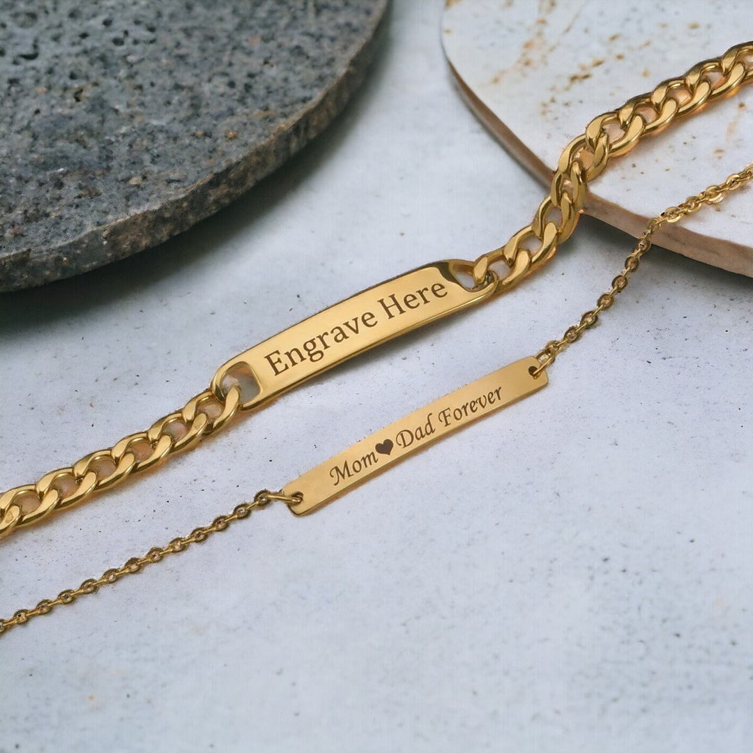 Personalized Couple Bracelets, Custom Matching Bracelet for Couple ...