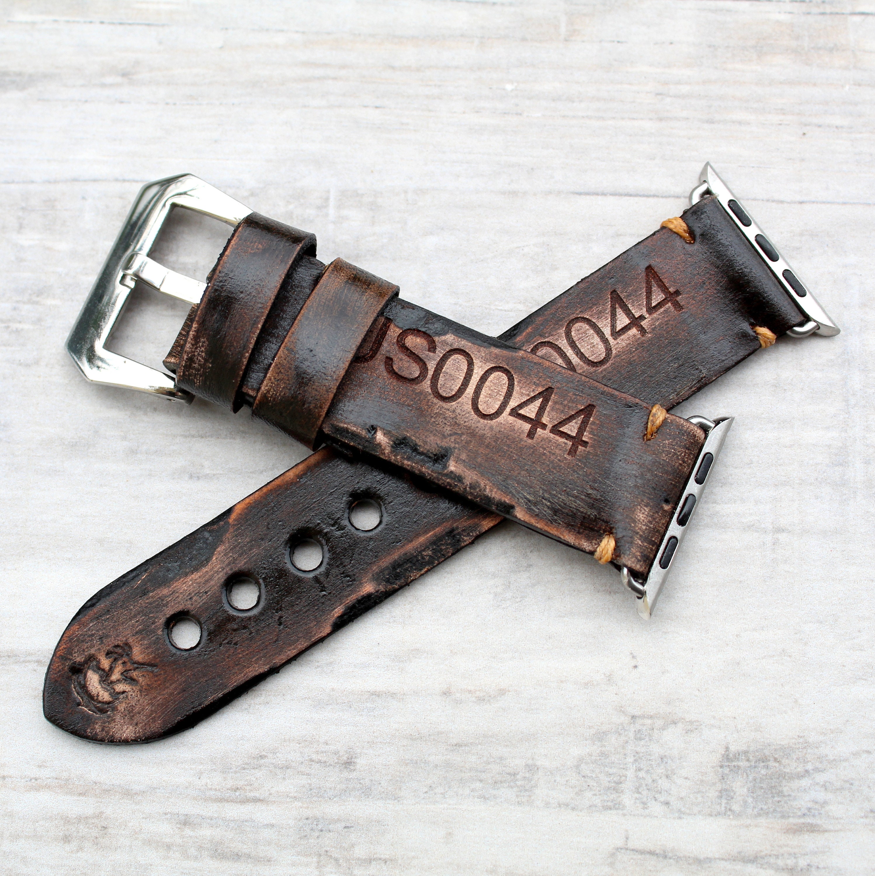 Vintage Leather Apple Watch Band Brown Apple Watch Strap 38 - Etsy