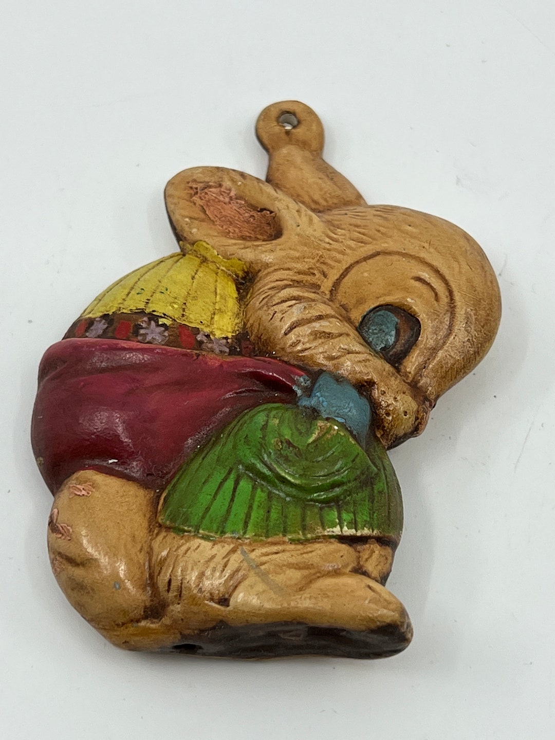 Pendelfin Rabbit Pippin With Green Sweater, With an Easter Egg in a ...