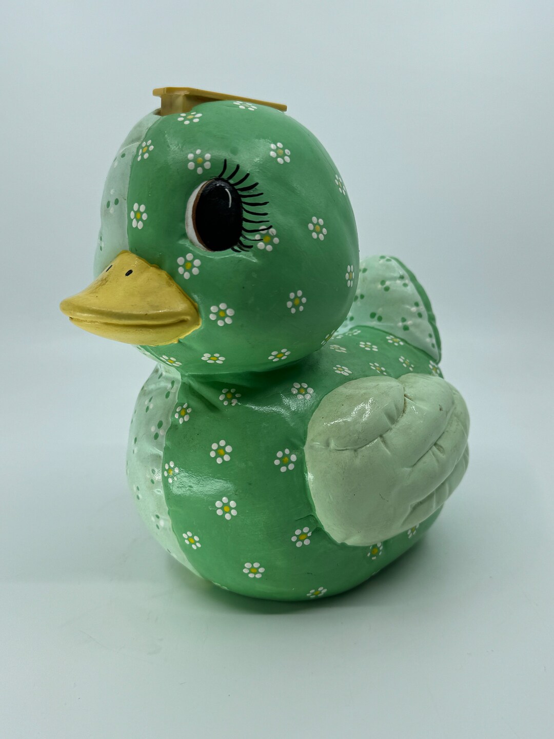 Vintage Handmade Kimple Look Ceramic Quilted-look Duckling Bank in ...