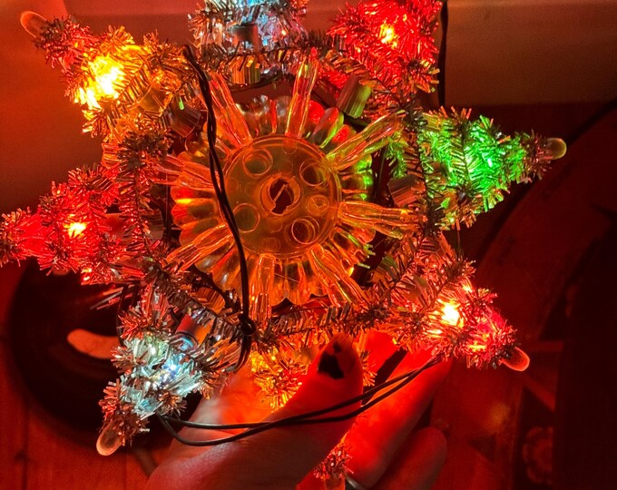 Vintage Silvestri Light Star Tree Topper 10 Light Tree Top Multi Color ...