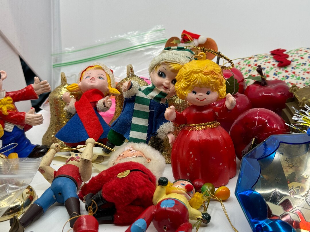 Lot of Vintage Christmas Ornaments - Some With Circus Theme - Clowns ...