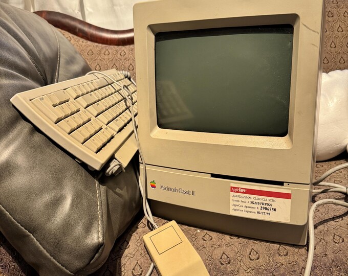 Vintage Macintosh Classic II With Mouse and Keyboard. Original - Etsy