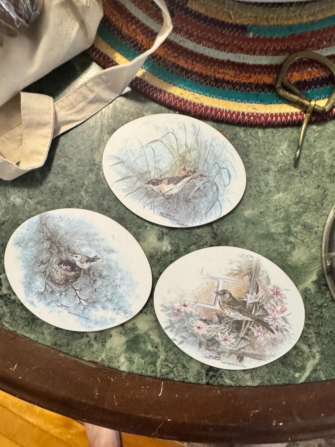 Vintage Bird Coasters Set: Sam Timm, Moreno Kierner Art - Etsy