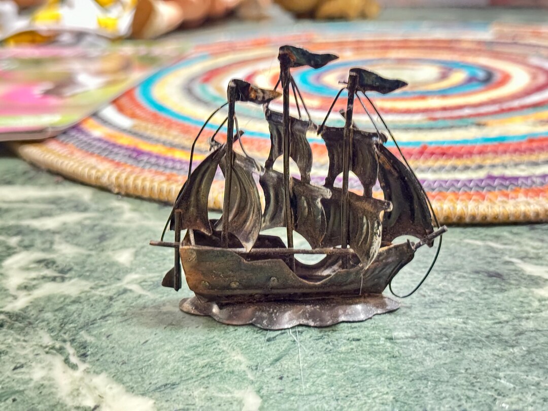 Vintage Copper Sailing Ship Berkeley Design Figurine - Etsy