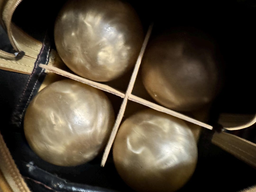 Vintage Bocce Ball Set With Bag - Etsy