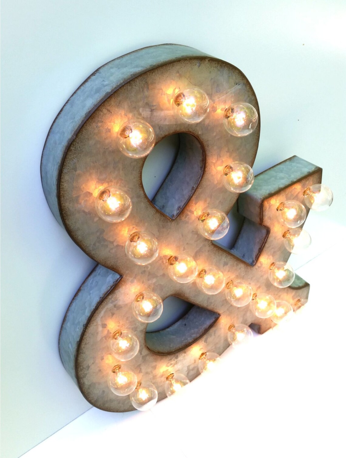 LARGE Galvanized Metal Marquee Large Light up Letter Light - Etsy
