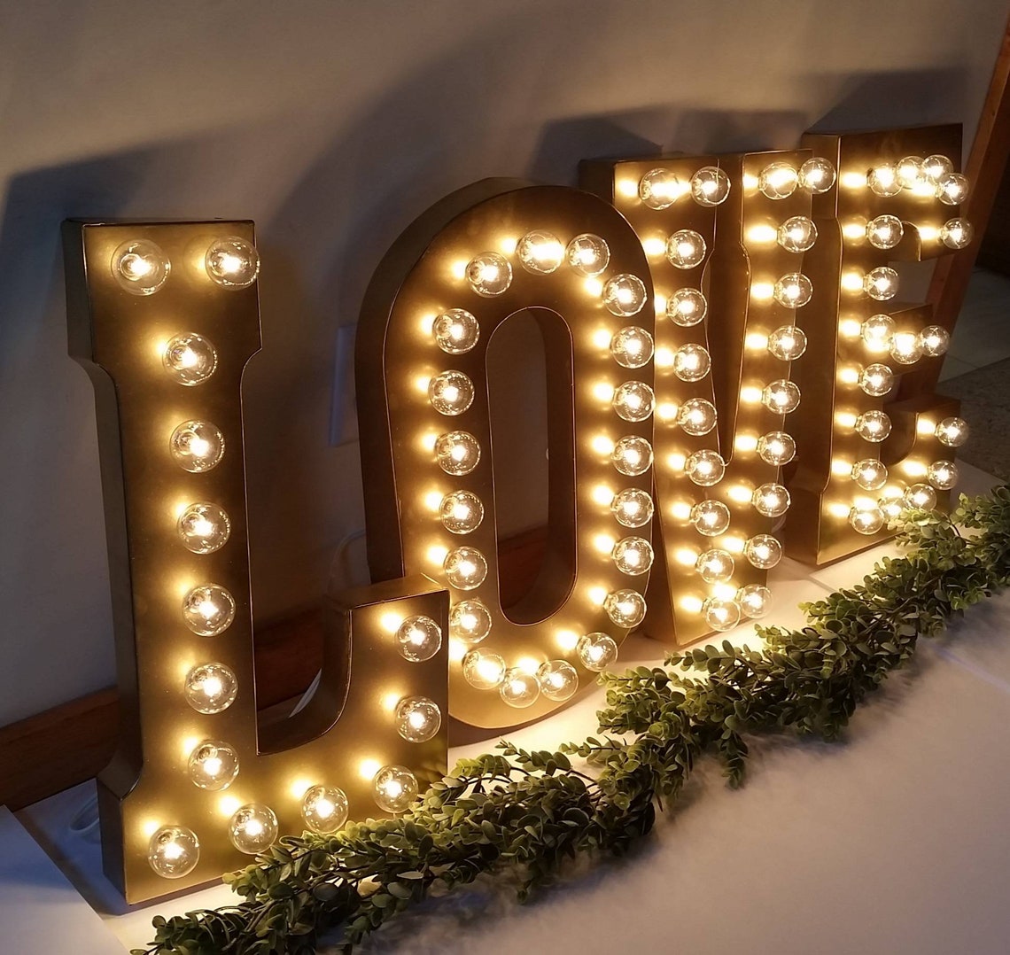Outdoor Wedding Marquee Light Large Light up Letter Light - Etsy