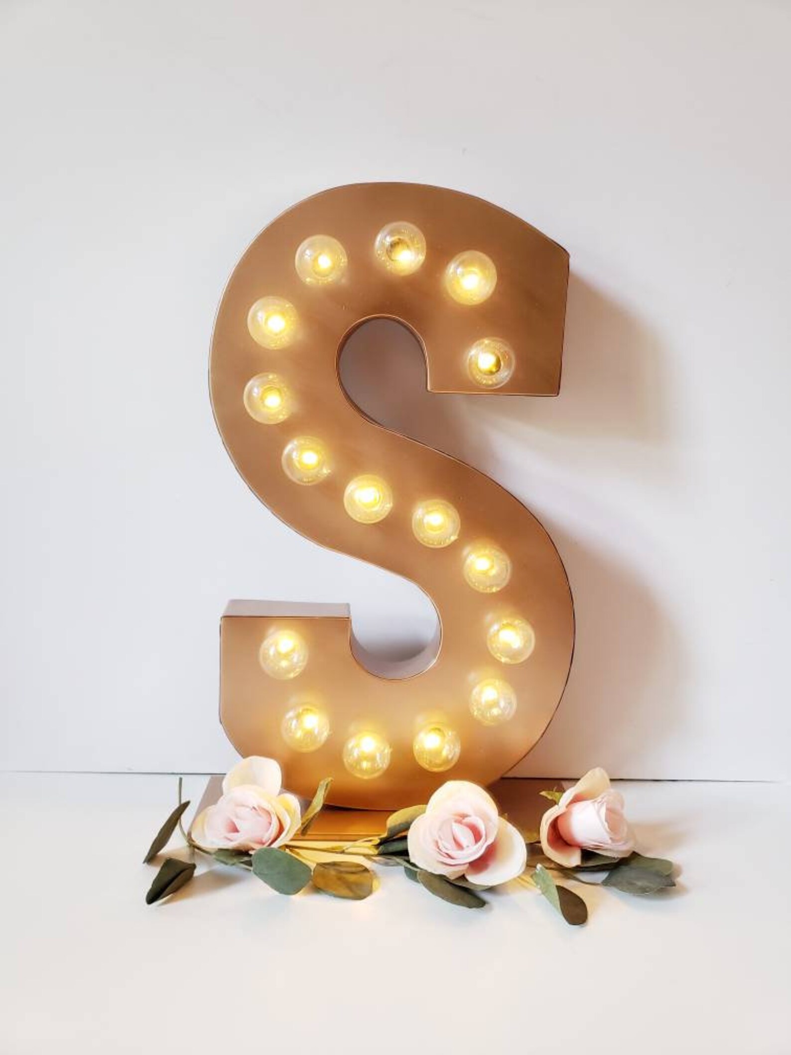Rose Gold Large Wedding Marquee Light Light up Letter - Etsy