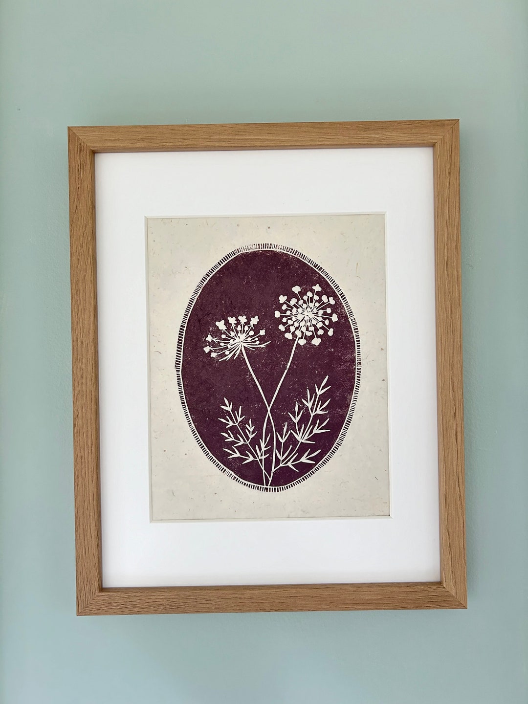 Queen Anne’s Lace Original Linocut Print - Etsy