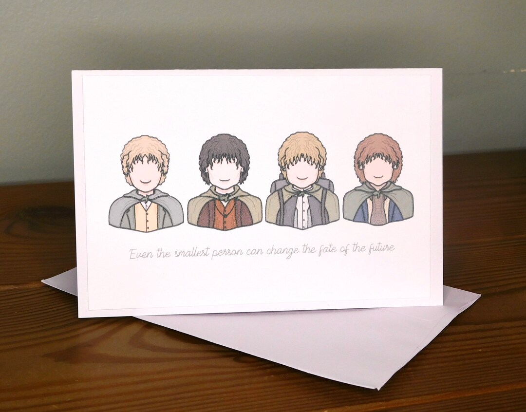 Hobbits Greetings Card Lord of the Rings Card Tolkien Card - Etsy