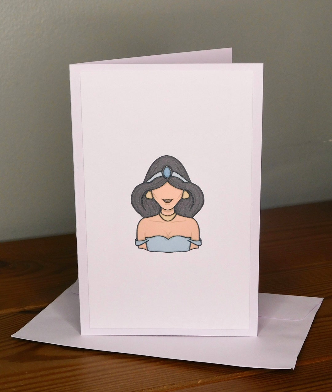 Jasmine Greetings Card Disney Inspired Card - Etsy