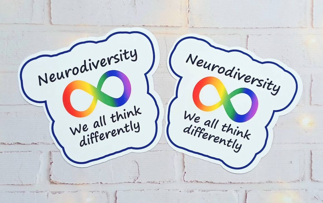 Neurodiversity Autism Acceptance Rainbow Infinity Symbol Stickers and ...