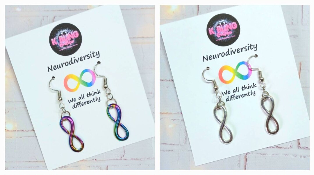 Neurodiversity Autism Acceptance Rainbow Infinity Symbol Earrings ...