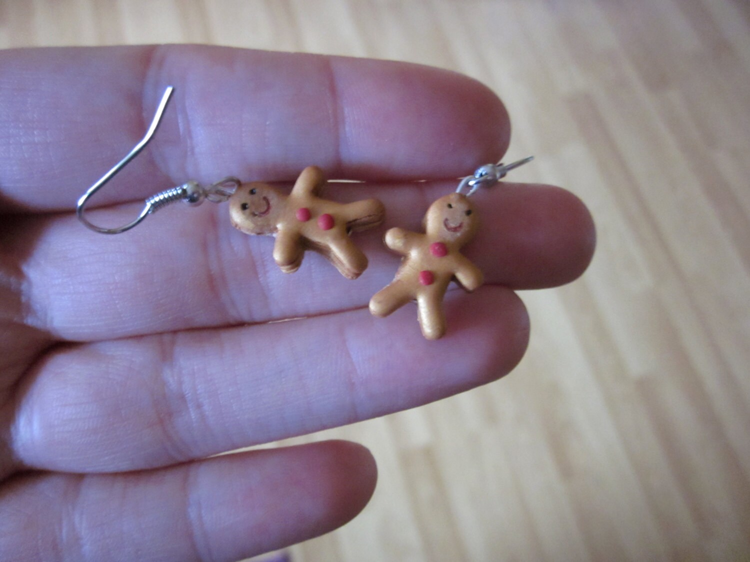 Christmas Gingerbread Man Earrings Festive Earrings - Etsy