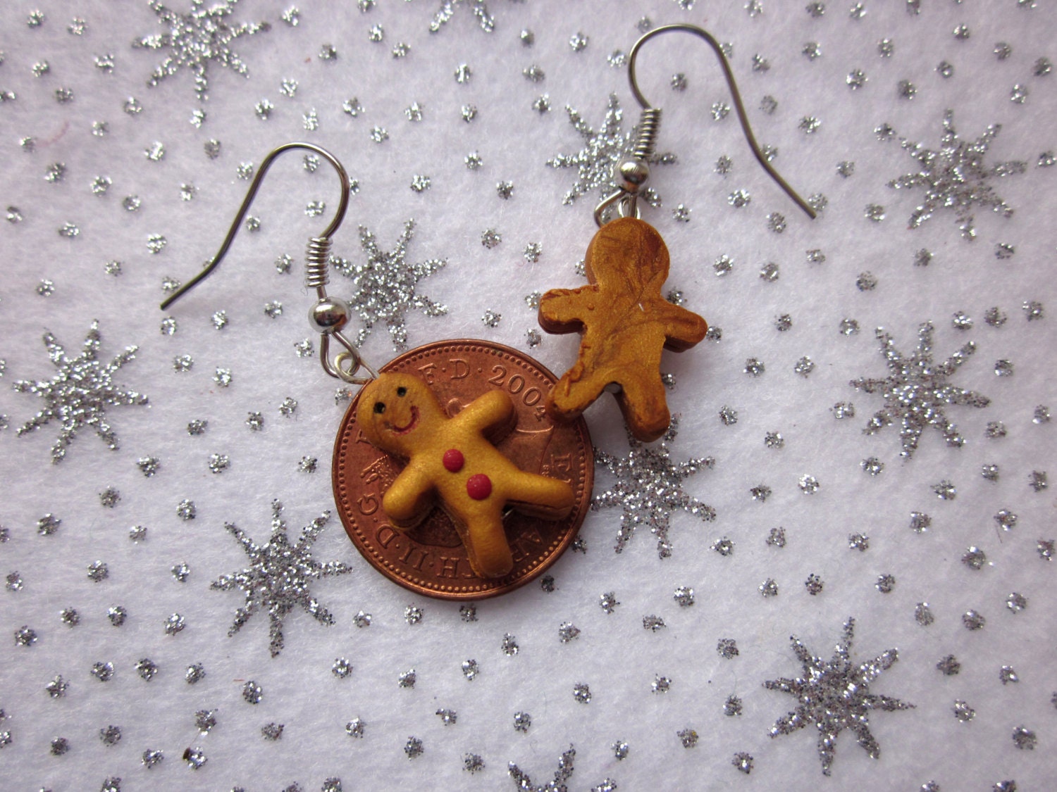 Christmas Gingerbread Man Earrings Festive Earrings - Etsy