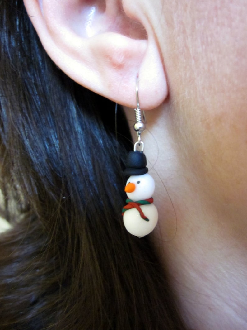 Christmas Snowman Earrings, Festive Earrings, Christmas Jewellery ...