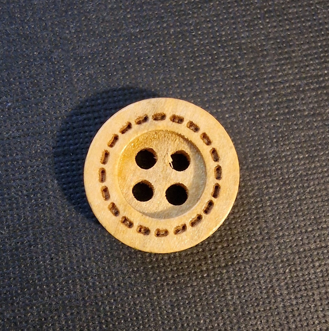 Set of 4 Vintage Wooden Buttons - Etsy