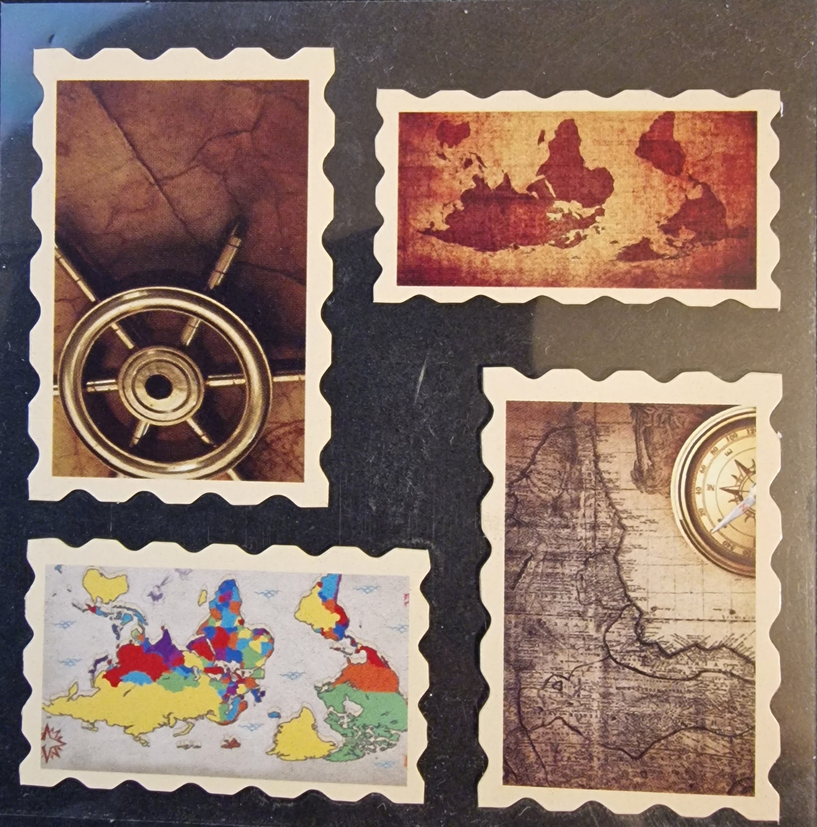 Vintage World Map Stamp Sticker Sheet of Your Choice - Etsy