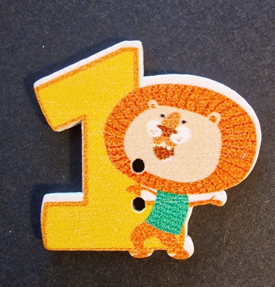 Wooden Button Numbers 0 to 9 - Etsy