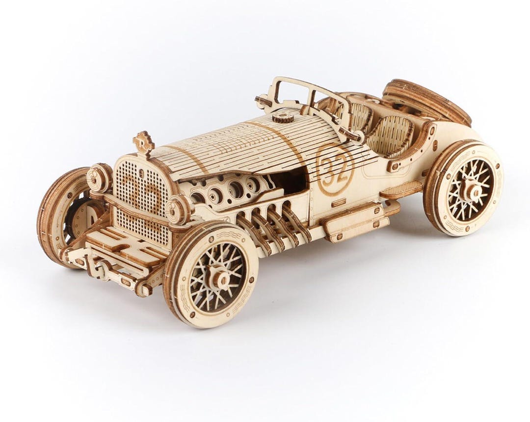 DIY Assembly Kit - 3D Wooden Puzzle - Racing Car - 1:16 Scale - Etsy