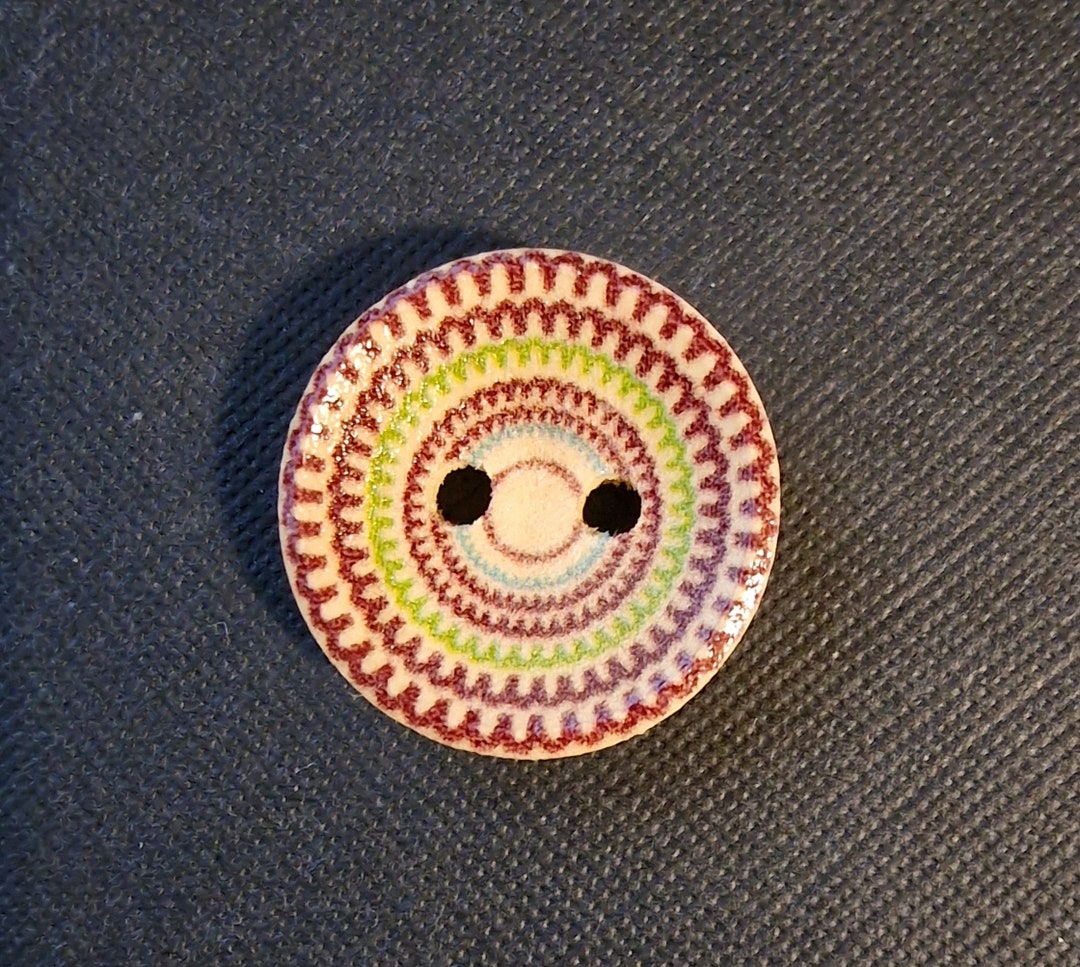 Set of 4 Vintage Wooden Buttons - Etsy