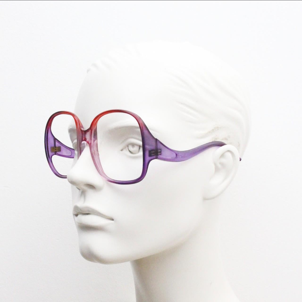 70s Vintage Oversized Upside Down Eye Glasses. Elegant Upswept Arms on ...