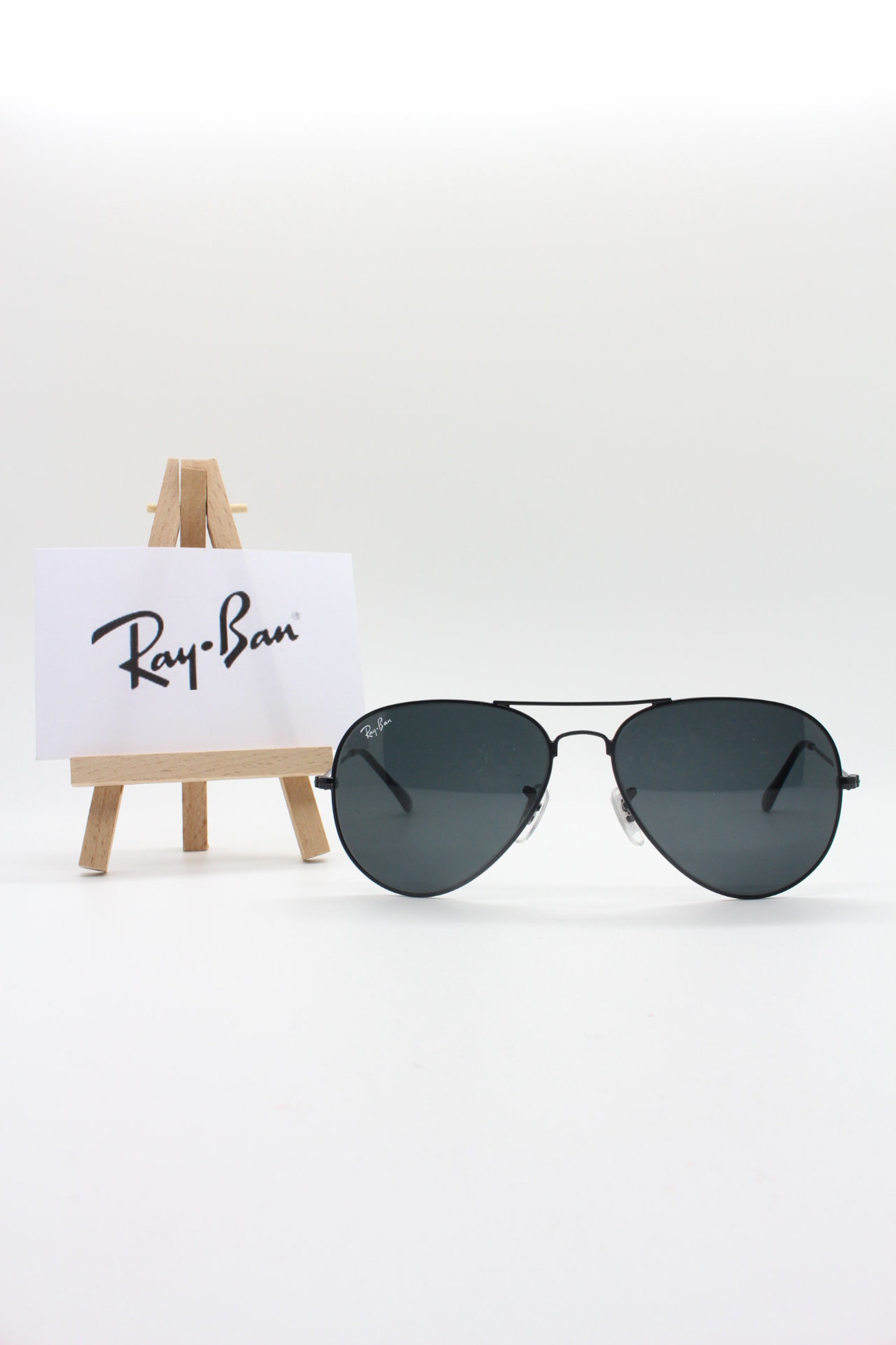 Ray Ban Black Frame Aviators With G-15 Lenses Model RB 3025 Made in ...