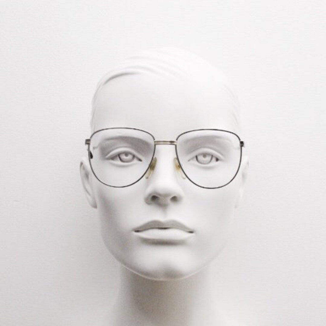 Dunhill 70s Vintage Aviator Eye Glasses Made in Austria. Gold and Silver Slim Optical Frame ...