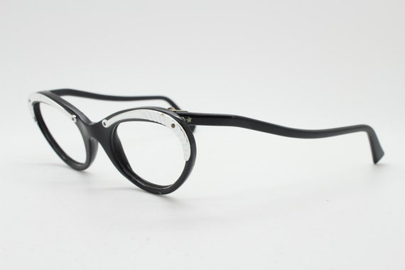 50s Vintage Oval Cat Eye Glasses Sophisticated Women Gem
