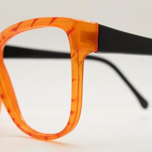 80s Vintage Oversized Cat Eye Glasses. Womens Outrageous Orange Acetate ...
