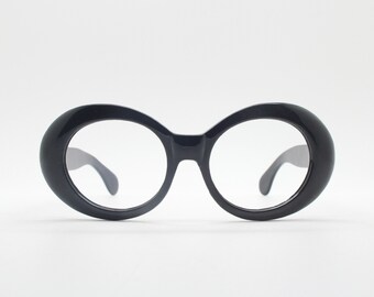 90s Vintage Oversized Black Glasses. Large Square Matt Finish Uber ...