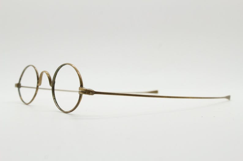 Victorian Vintage Metal Oval Eye Glasses. Antique Brass Optical Frame ...
