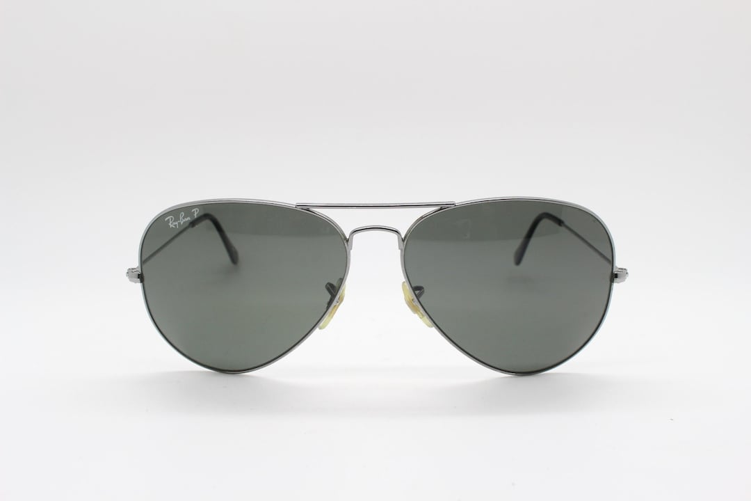 Ray Ban P Large Silver Frame Aviators Model 3025 With Polarized G-15 ...