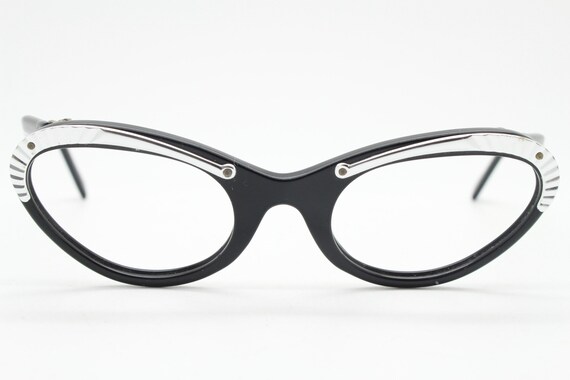 50s Vintage Oval Cat Eye Glasses Sophisticated Women Gem